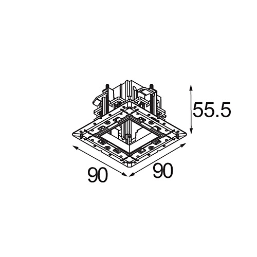 Q-Bini IF rammi, svartur - S. Guðjónsson